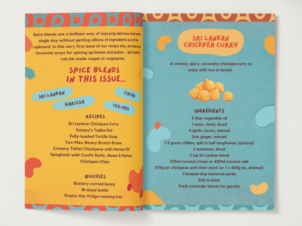 Beans & Pulses Recipe Zine | Spice Kitchen
