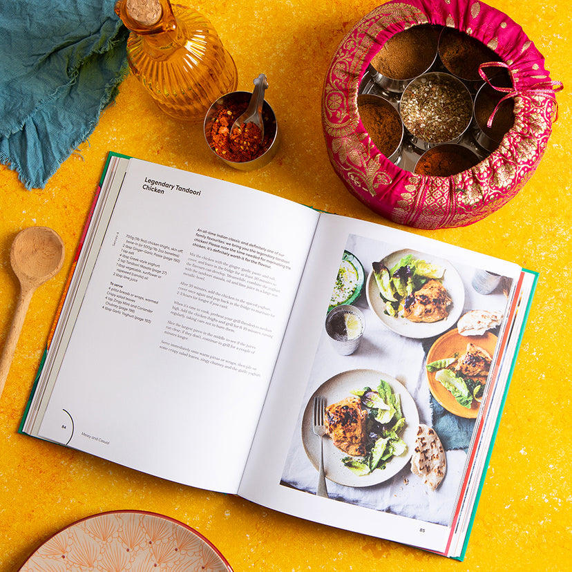 Spice Kitchen Cookbook & World Spice Tin | Sari Wrapped | Spice Kitchen