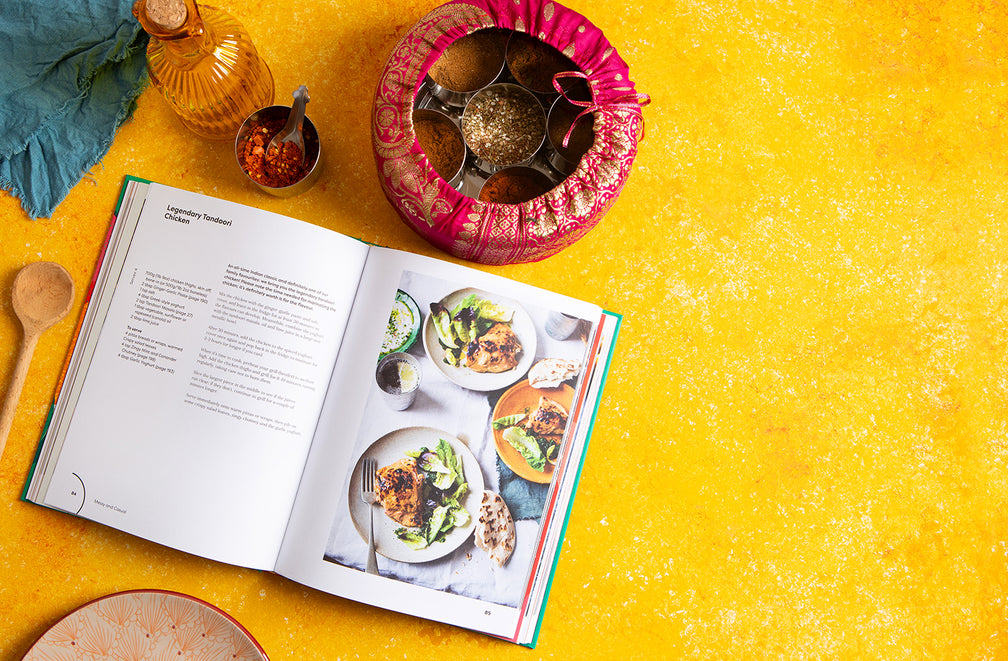 Spice Kitchen Cookbook & World Spice Tin | Sari Wrapped | Spice Kitchen